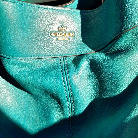 Coach | Bags | Coach Bag Leather Teal Color | Poshmark